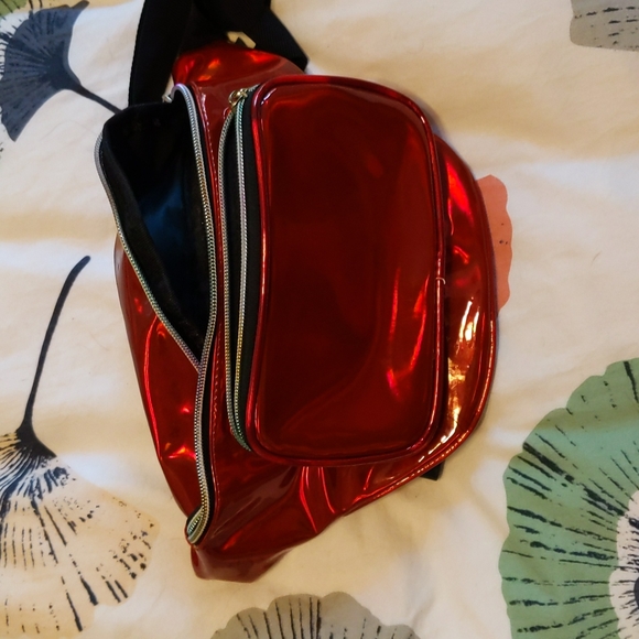 None | Bags | Holographic Red Fanny Pack | Poshmark